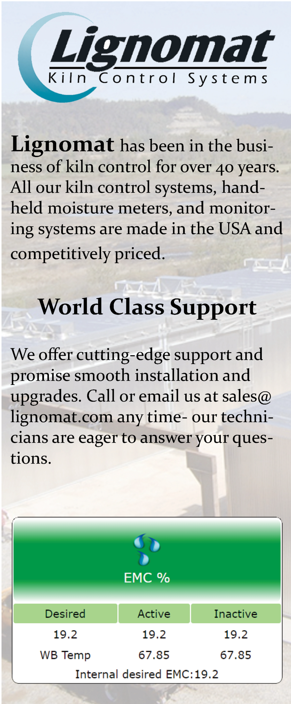 Brochures - Kiln Controls | Lignomat Systems